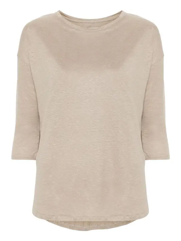 Majestic Filatures Linen-blend T-shirt - Neutrals