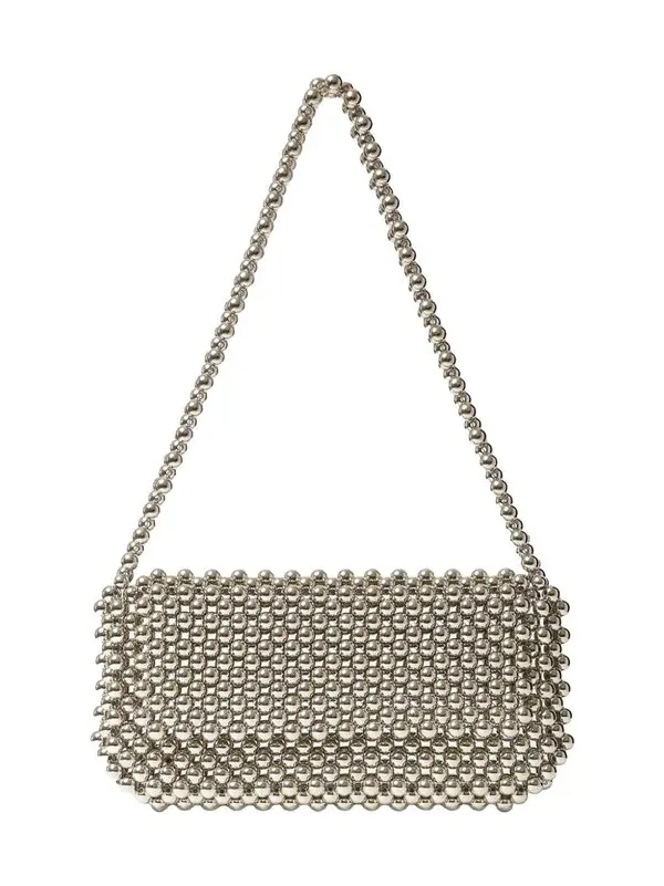 0711 TBILISI Clover Beaded Shoulder Bag - Silver