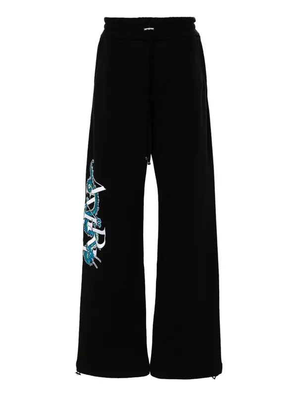 Amiri Cny Dragon Cotton Track Pants - Black