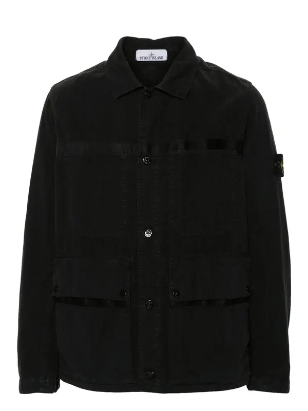 Stone Island Compass Badge Shirt Jacket - Black