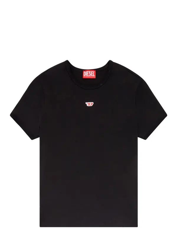 DIESEL® Logo-embroidered T-shirt - Black