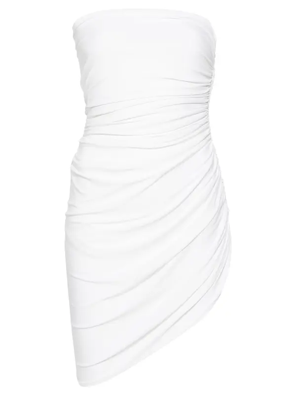 Norma Kamali Diana Strapless Minidress - White