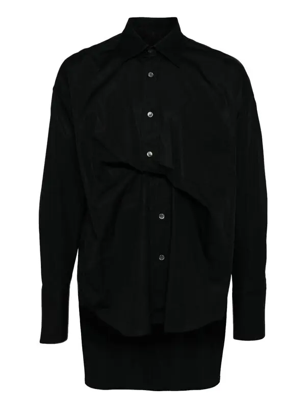 MARINA YEE Origami Cotton Shirt - Black