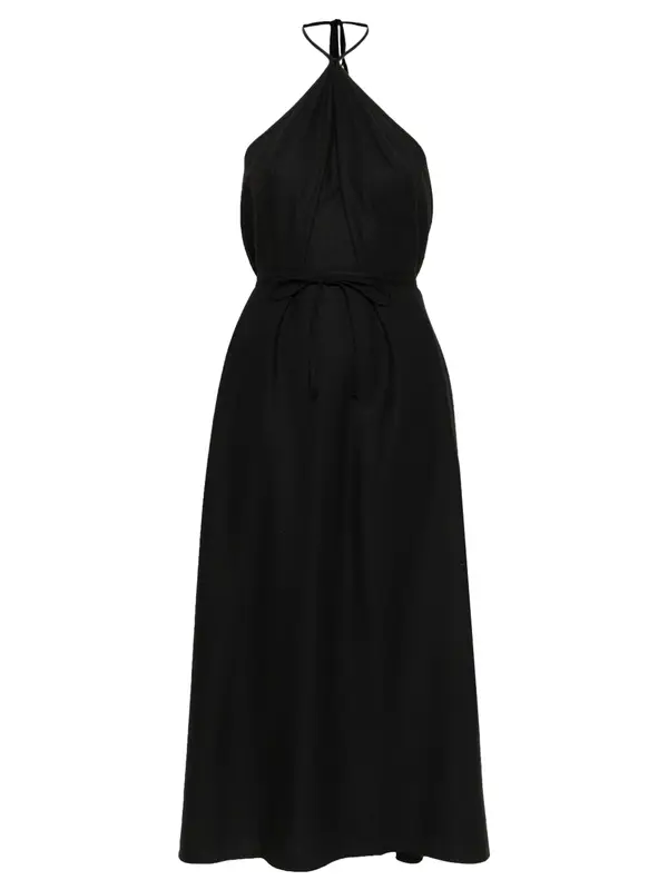 BASERANGE Ligo Silk Midi Dress - Black
