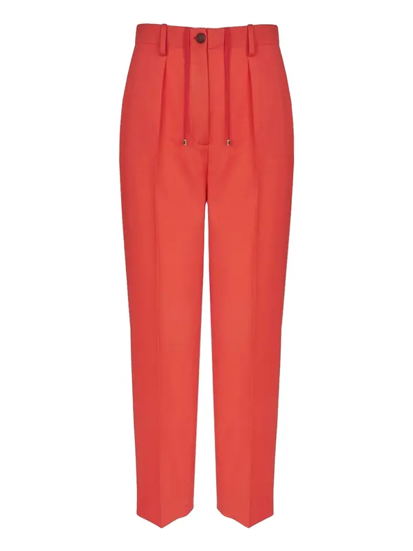 Lorena Antoniazzi Tailored Tapered-leg Trousers - Red