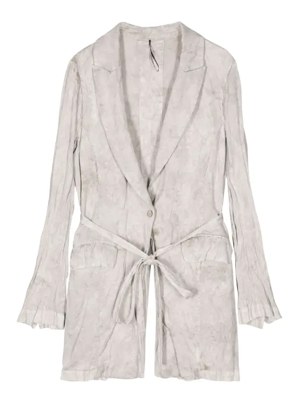 Masnada Belted Distressed Coat - Neutrals