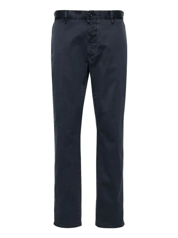 Incotex Tapered-leg Cotton Chino Trousers - Blue