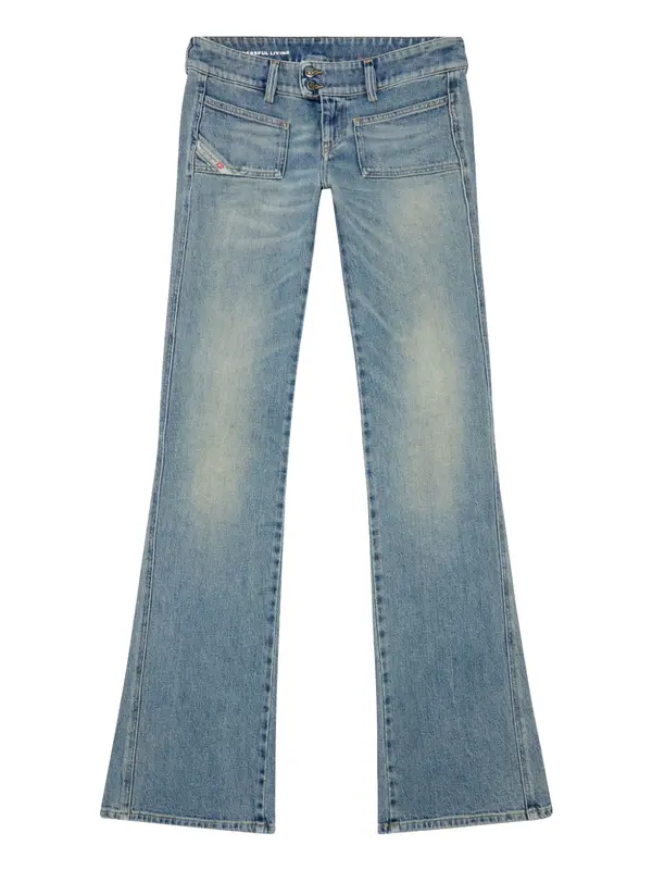 DIESEL D-hush Low-rise Bootcut Jeans - Blue