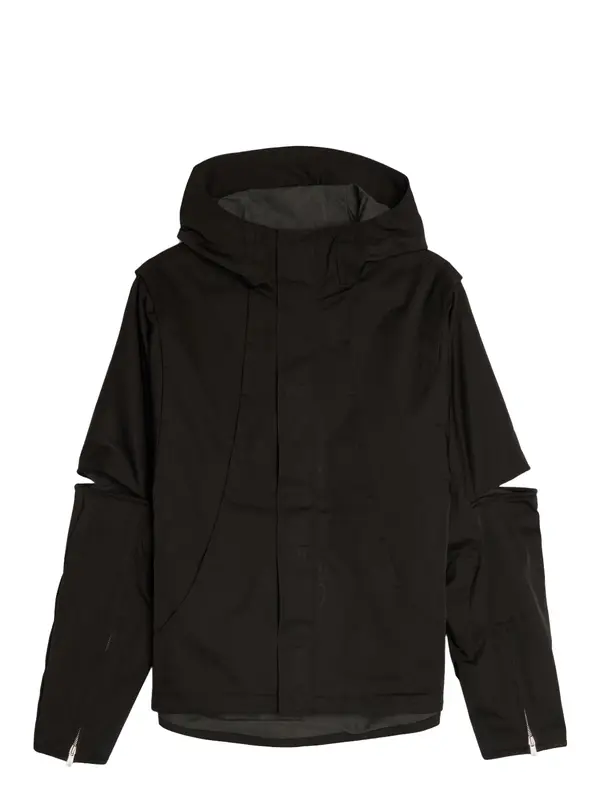 FFFPOSTALSERVICE Storm Cut-out Hooded Jacket - Black
