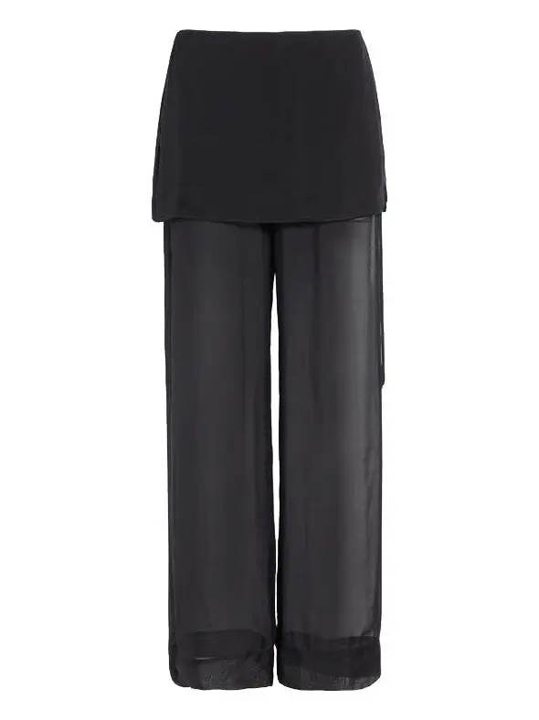 Paloma Wool Archive Layered Silk Trousers - Black