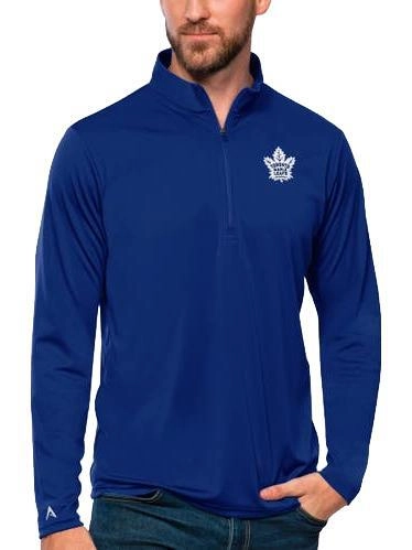 ANTIGUA Toronto Maple Leafs Tribute Quarter-zip Pullover Top - Blue