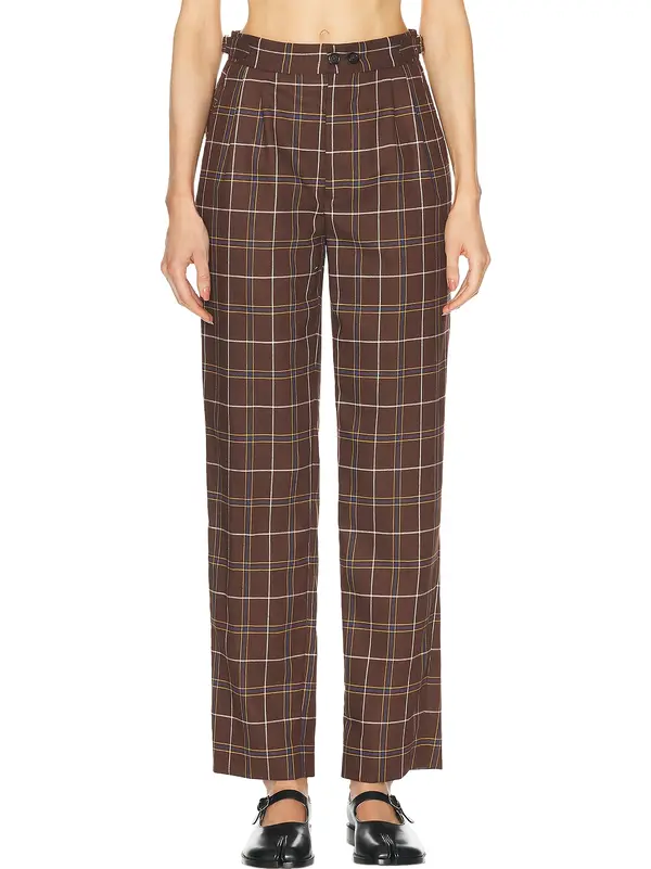 BODE Dunham Plaid Trouser - Brown Multi