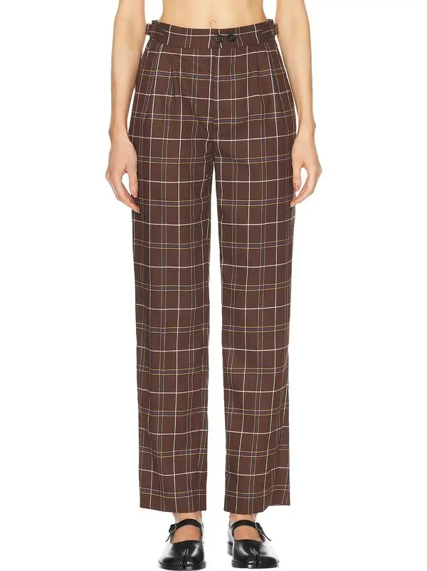BODE Dunham Plaid Trouser - Brown Multi