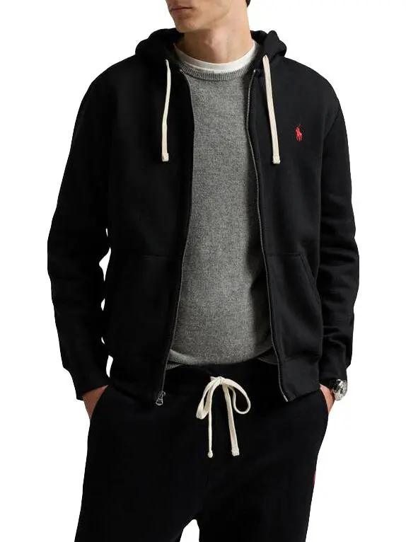 Ralph Lauren Cotton-blend Fleece Zip-front Hoodie - Polo Black