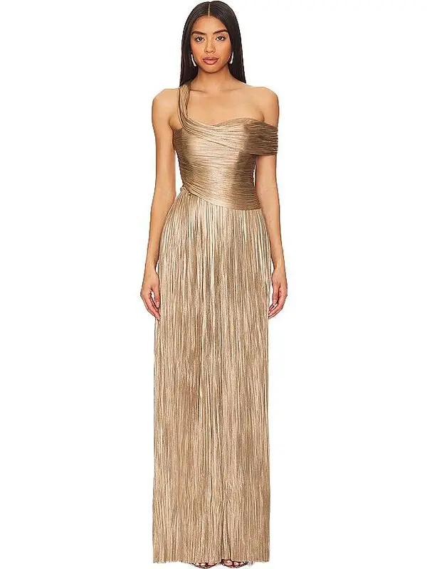 MARIA LUCIA HOHAN Serene Gown - Bronze Jade