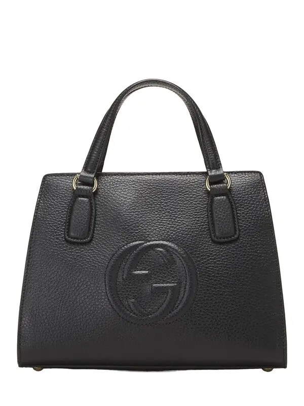 Gucci Grained Leather Soho Handbag - Black