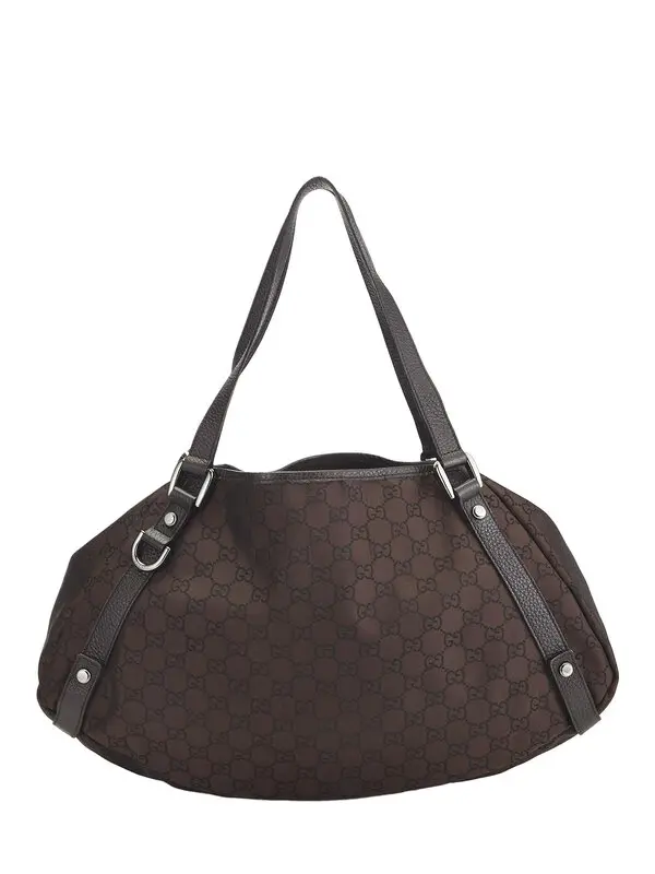 Gucci Gg Nylon Abbey Tote - Brown