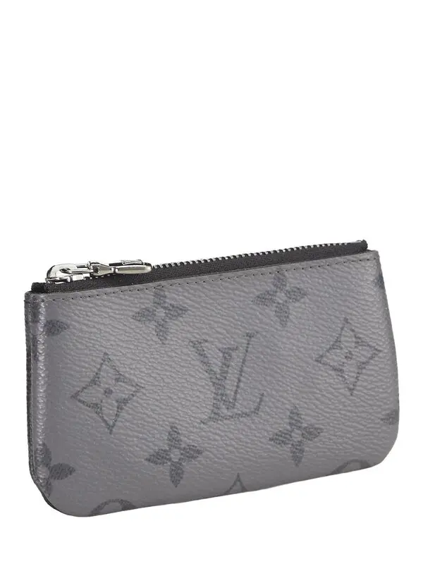 LOUIS VUITTON Monogram Eclipse Reverse Canvas Pochette Clefs - Black