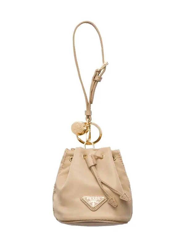 Prada Re-edition 1978 Re-nylon Keychain Pouch - Cammello