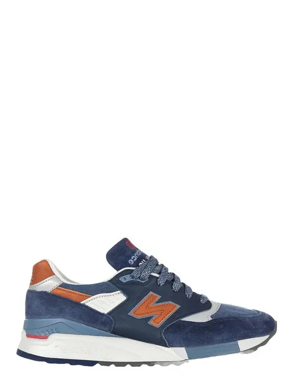 NEW BALANCE 998 Distinct Retro Ski Sneakers - Navy/blue Aster/carmel