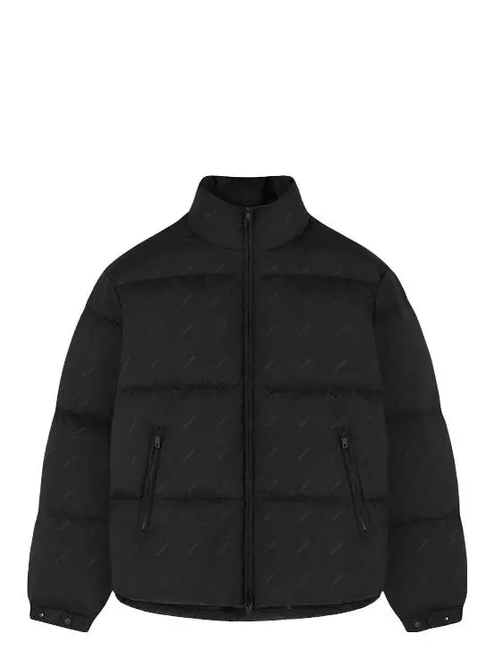 REPRESENT All Over Logo Puffer Jacket - Black