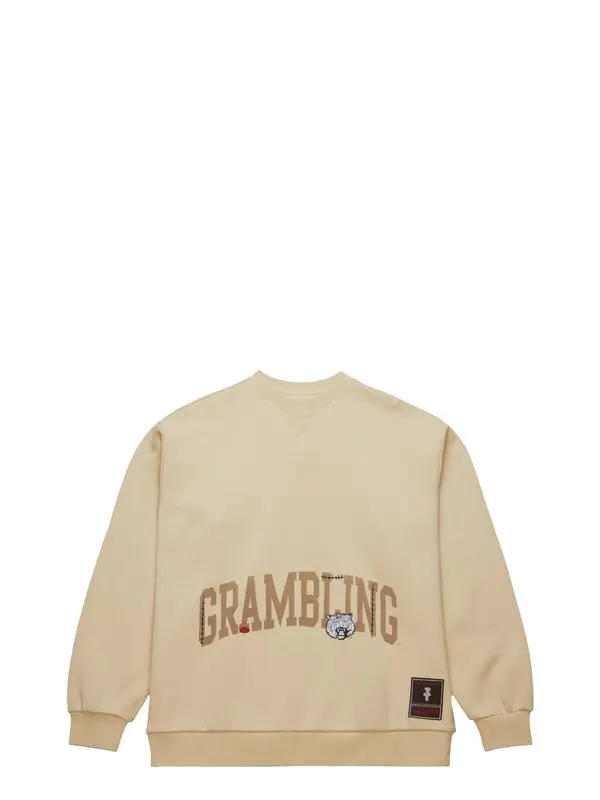 TRAVIS SCOTT X Mitchell & Ness Grambling Tigers Pullover Sweatshirt - Tan