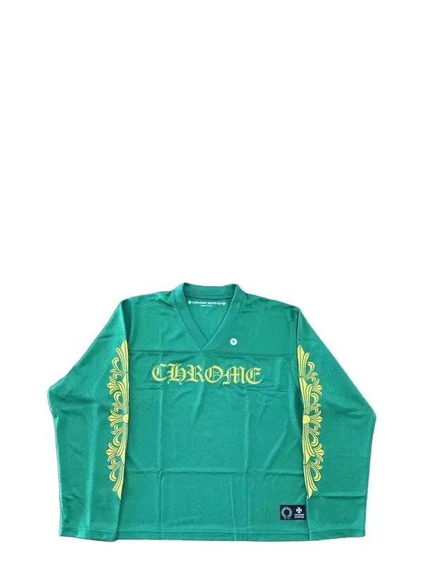 Chrome Hearts Sports Mesh Warm Up Jersey - Green/yellow