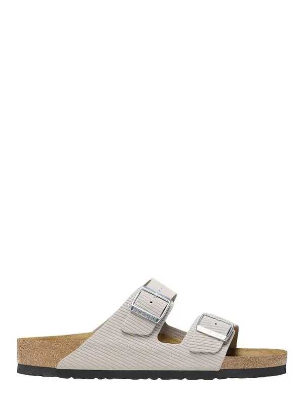 BIRKENSTOCK Arizona Corduroy Embossed Suede Sandals - Stone Coin