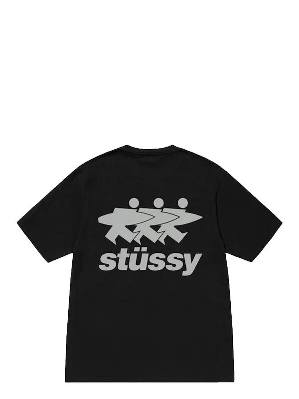 StÜssy Surfwalk Pigment Dyed Tee Shirt - Black