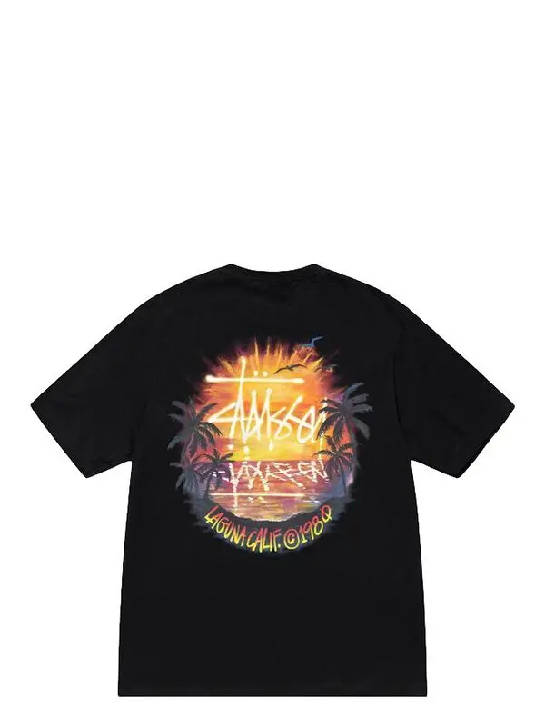 StÜssy Sunset Tee Shirt - Black