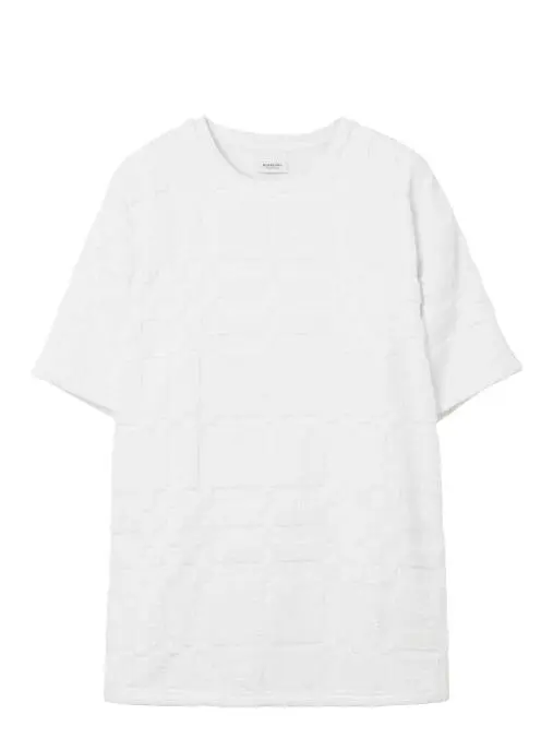 Burberry Checked Terry T-shirt - White