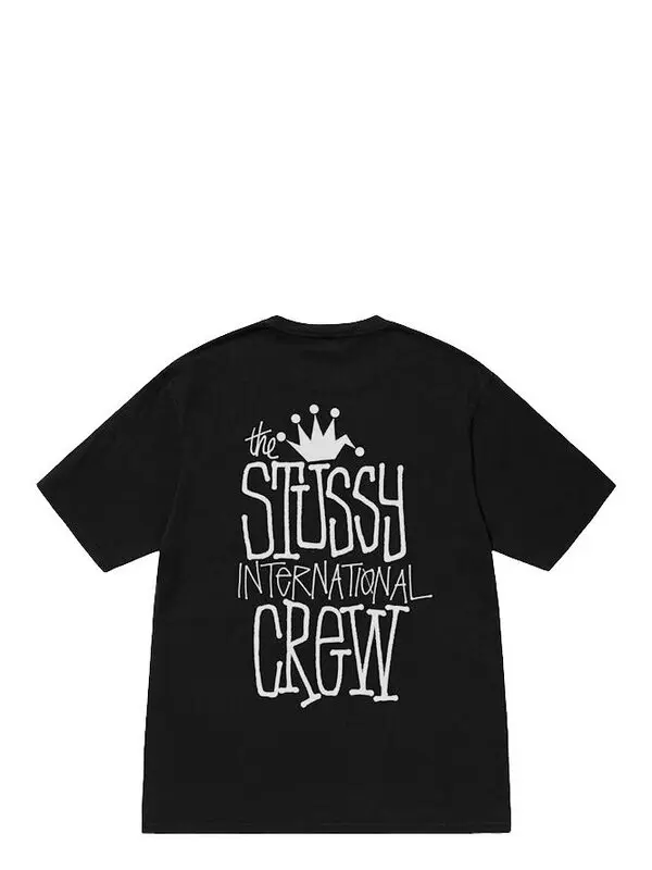 StÜssy Crown International Pigment Dyed Tee Shirt - Black