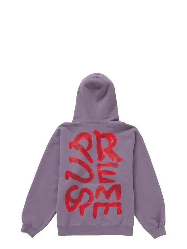 Supreme Paint Hooded Sweatshirt - Dusty Purple