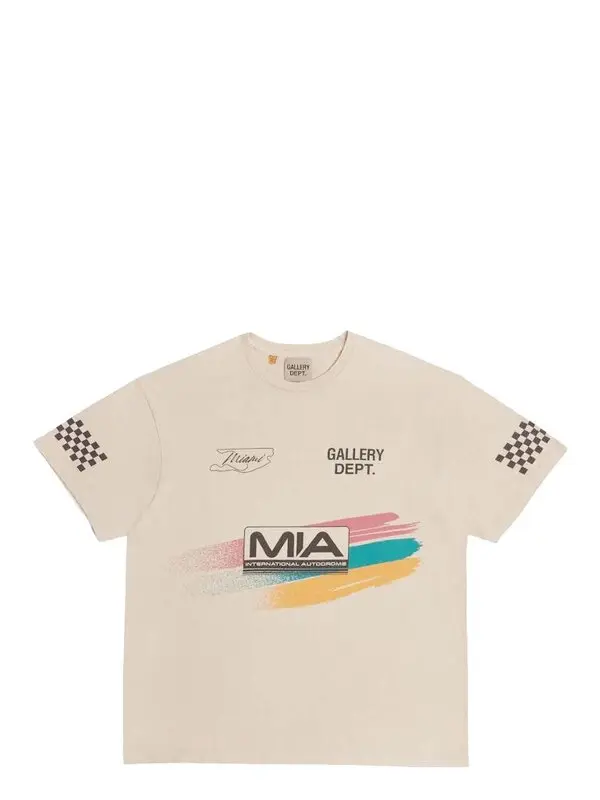 GALLERY DEPT. X Miami International Autodrone Miami Grand Prix Mia Merch Tee Shirt - Archival White