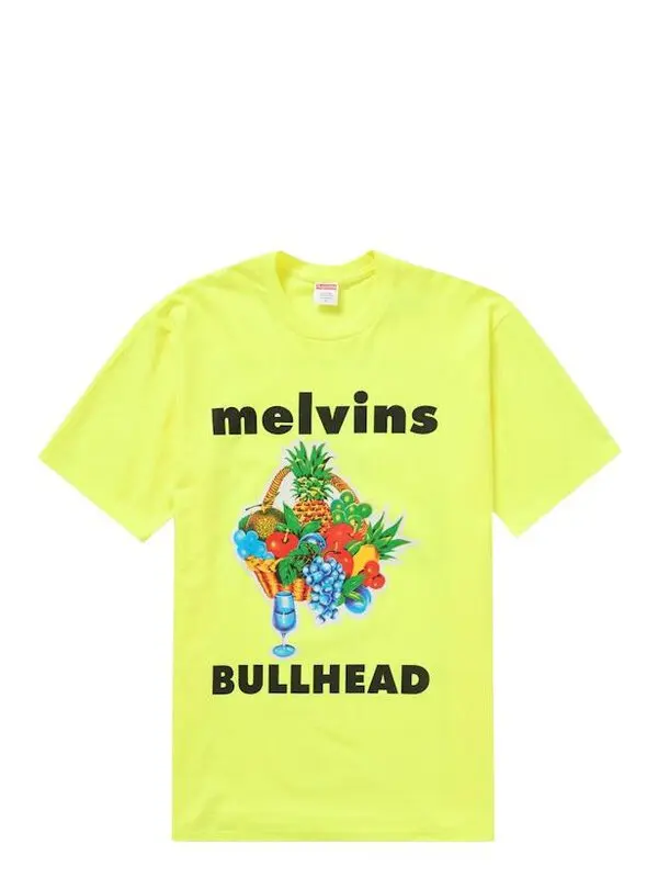 Supreme Melvins Bullhead Tee Shirt - Fluorescent Yellow