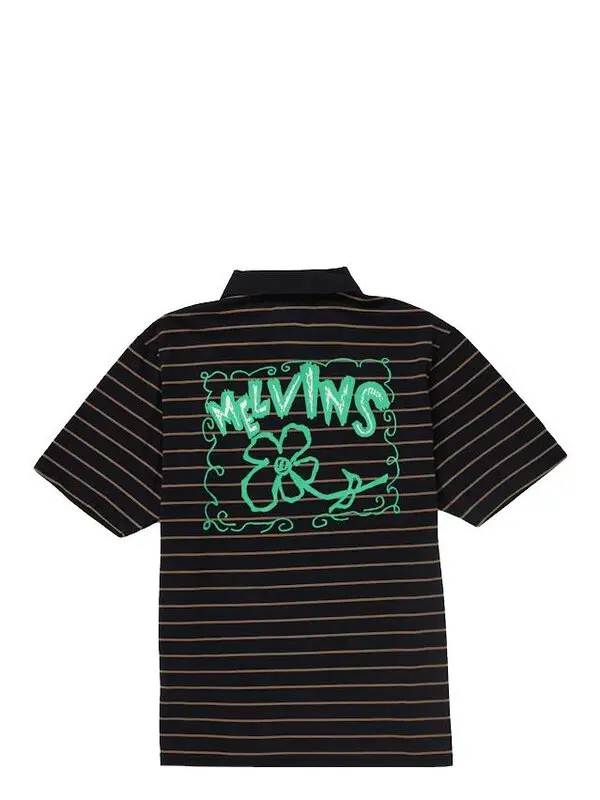 Supreme Melvins Stripe Polo Shirt - Black