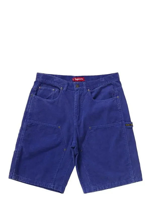 Supreme Washed Corduroy Double Knee Painter Short - Blue