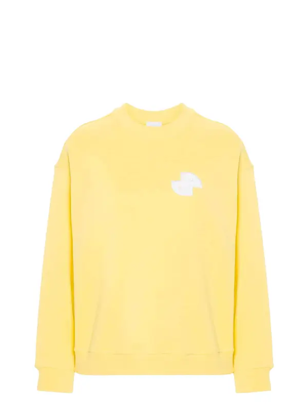 Patou Logo Appliqué Sweatshirt - Yellow