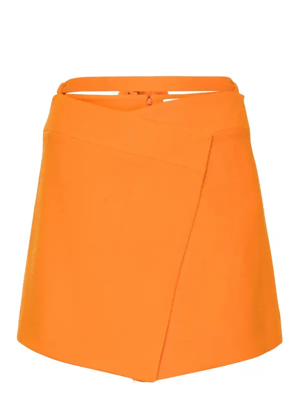 Patou Wraparound Mini Skirt - Orange
