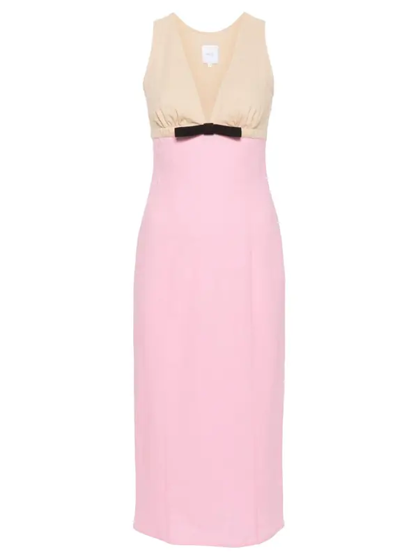 Patou Two-tone Midi Dress - Pink