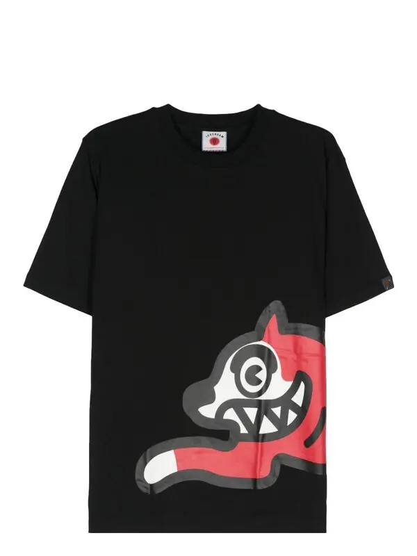 ICECREAM Running Dog-print Cotton T-shirt - Black