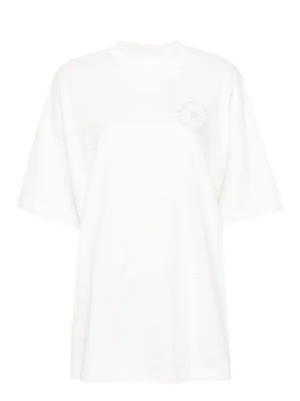 Palm Angels Logo-print Cotton T-shirt - White
