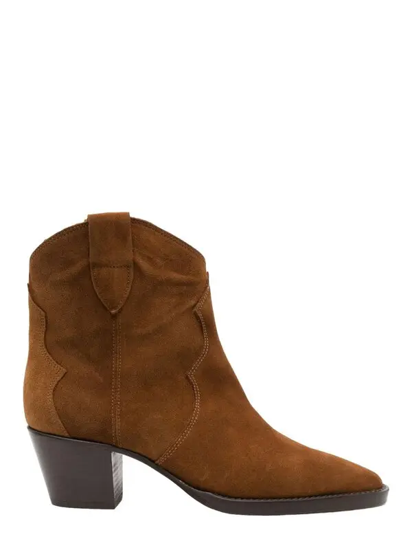 ANNA F. 9659 50mm Ankle Boots - Brown