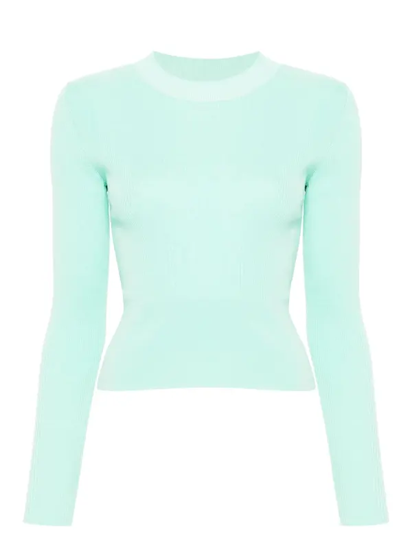 Patou Ribbed-knit Jumper - Blue