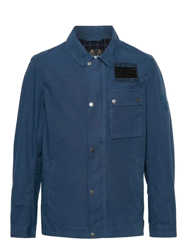 Barbour Workers Cotton Shirt Jacket - Blue