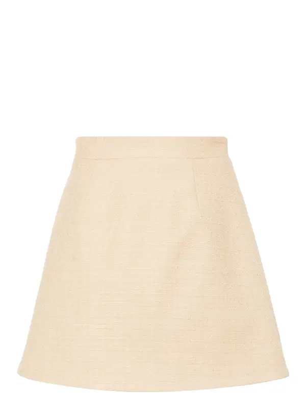 Patou Bouclé Mini Skirt - Neutrals