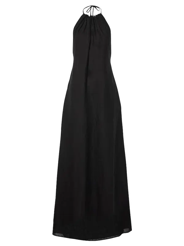NILI LOTAN Lelia Halterneck Maxi Dress - Black
