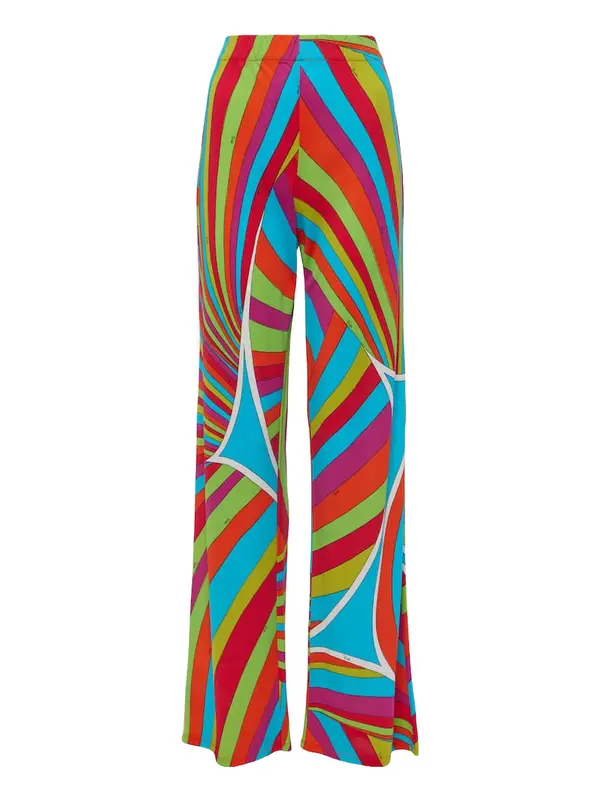 Emilio Pucci Iride Printed Straight Pants - Multicoloured