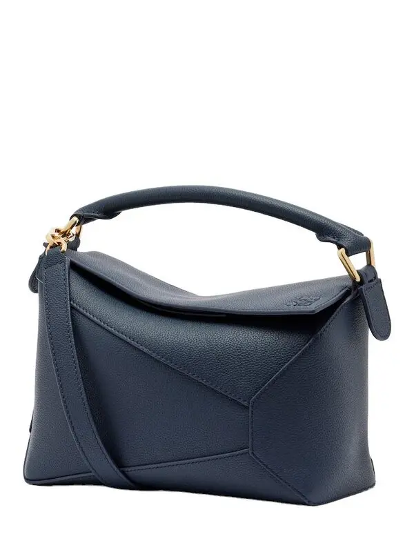 Loewe Puzzle Small Leather Shoulder Bag - Blue