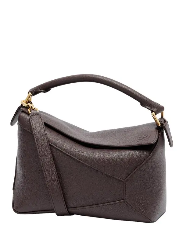 Loewe Puzzle Small Leather Shoulder Bag - Brown